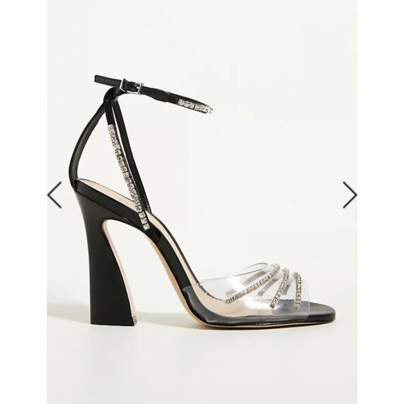 SCHUTZ | Shoes | Schutz Rowenah Sandals Black Flared Heels Ankle | Poshmark